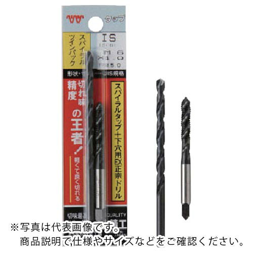 特長：この4パックでねじ切りO.Kで、タップと下穴用ドリルがセットになっています。用途：一般止まり穴加工用。被削材:一般鋼、低・中炭素鋼、合金鋼。仕様：呼び寸法：M5ピッチ(mm)：0.8下穴径(mm)：4.2加工ねじ：メートルねじ食い付山...