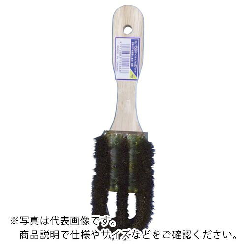 特長：U字型3列タイプです。用途：下地調整。仕様：チャンネル幅：6mm(6番チャンネル)KOWA　U型真鍮チャンネルブラシ＃87材質／仕上：真鍮・木注意：毛材部分が波型になっているので、こまかい網目状の対象物を研磨する際は毛材が引っかかりや...
