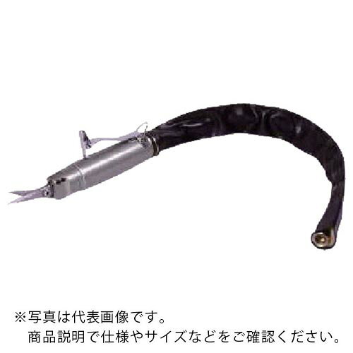 特長：小型軽量で軟質材の切断に最適です。替刃はハイス製2種類（10M・10MC）があります。連続作動式です。後方排気です。用途：薄手のゴム・ビニール等のバリ取り切断作業に。薄手の紙・布の切断作業に。仕様：使用空気圧(MPa)：0.35〜0....