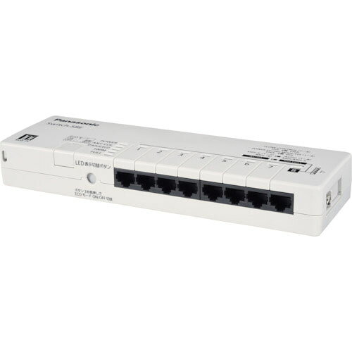 特長：8個の10/100BASE-TXポートを有するスイッチングハブです。本製品を使用することによって、小規模ネットワークの構築や追加が容易にできます。ポート1〜8はオートネゴシエーションに対応、自動的に10Mと100Mおよび全二重と半二重...
