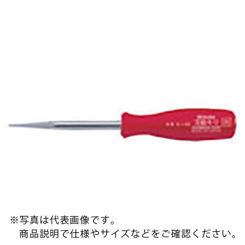 特長：ソフトグリップ（樹脂製）仕様です。角を利用して、回転させて穴を広げる作業に使用できます。用途：石膏ボード・波板・スレート・缶の穴あけにトタン・金属板のケガキ作業にアイスピックとして氷かきに仕様：寸法(mm)：8×200　●代表画像につ...