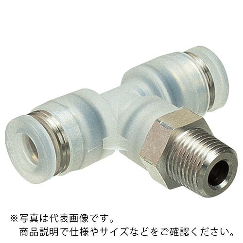 特長：本体材質には、クリーン環境に適したPPを採用しました。ねじ部はSUS304を採用しています。禁油仕様です。樹脂本体色はクリアで流体の確認が可能です。仕様：接続口径：R1/8適合チューブ外径D(mm)：6使用圧力：1.0MPa (0〜2...