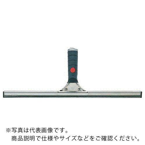 特長：耐久性のあるステンレスタイプです。作業時の落下防止用のフック付です。ゴムの部分は鋭いエッジでシャ−プに水切りします。用途：窓用水切り。仕様：幅(mm)：450材質／仕上：ハンドル・押さえ：ステンレスグリップ・ゴム：合成ゴム　●代表画像...