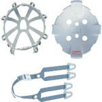 仕様：品名：ヘルメット用内装セット適合機種：148-EZ-W1-J、148-EZ-Y2-J、148-EZ-B1-J、DPM-148Wヘッドバンド装備衝撃吸収ライナー9号あごひも ワンタッチバックルT-16付材質／仕上：ヘッドバンド・ハンモッ...