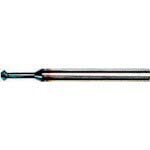 特長：小径穴（最小刃径1.5mm）の裏面取りができる超硬ソリッドチャンファーリングカッターです。マシニング加工に最適です。スパイラル刃なので切れ味が滑らかです。ドリル穴の裏も表もミリング加工で、面取り・バリ取りができるミニチャンファーです。...