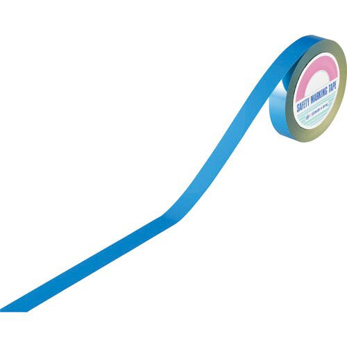 特長：これまでの区域標示用テープと異なりはがした後、ノリ跡が残りにくい再はく離タイプのラインテープです。表面にポリエステル加工が施されており耐久性に優れています。用途：屋内用。室内床の区域表示、案内路表示、危険表示等に。仕様：色：青幅(mm...