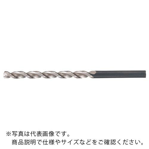 特長：深穴加工定番、硬鋼・合金鋼加工に最適な高能率（特長1）ロングドリルです。用途：一般鋼、硬鋼、合金鋼用。仕様：刃径(mm)：8.5溝長(mm)：165全長(mm)：240先端角(°)：130表面処理：ダークマージンGT 100材質／仕上...