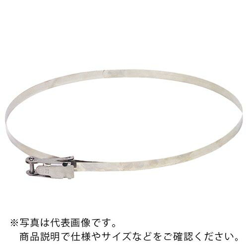 特長：ラチェット式で簡単・確実に固定できる締付金具付の丈夫なステンレス製バンドです。用途：ポール・柱への器具・機器取付板などの取付用。仕様：幅(mm)：10長さ(mm)：900厚さ(mm)：0.3適合径：Φ250以内ポールバンド(ステン)締...