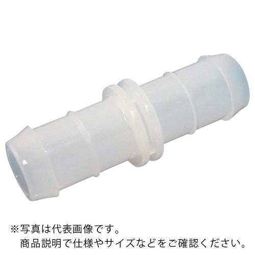 特長：一般的な樹脂製コネクターに比べて、内径を大きく取り、流量や圧力の損失を少なくしたコネクターです。幅広いサイズと形状をラインアップしています。用途：軟質チューブ接続用。仕様：適合チューブ内径(mm)：10継手種類：タケノコ食品衛生法適合...