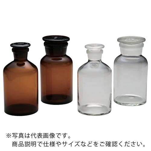特長：保存する液体に応じて白と茶から選べる共栓試薬瓶です。用途：液体保存用。仕様：容量(ml)：60直径(mm)：48高さ(mm)：94フタ色：茶口内径(mm)：28材質／仕上：ソーダ石灰ガラス　●代表画像について 商品によっては、代表画像...