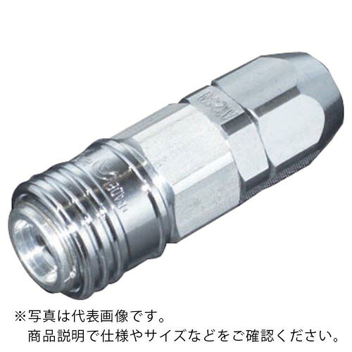 特長：ワンプッシュ式です。用途：小型軽量なので、手元の継手として。仕様：最高使用圧力(MPa)：1.0耐圧力(MPa)：1.5相手側取付サイズ：φ6.5×φ10ウレタンホース相手側ホースサイズ(mm)：6.5×10使用流体：空気相手側ホース...