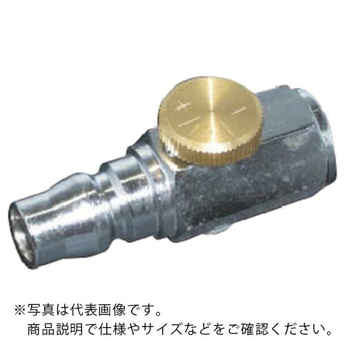 特長：つまみを回すだけで必要に応じ、流体の流量を調整できる流量調整器付きです。用途：工場内のエア配管に。エア工具のホース接続に。仕様：最高使用圧力(MPa)：1.5耐圧力(MPa)：1.5相手側取付サイズ：G1/4使用流体：空気材質：鋼鉄取...