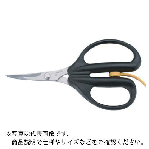 特長：極細カーブ刃で周囲を傷つけずに切断可能です。用途：パッチワーク、キルト、フラワーアレンジメント仕様：刃長(mm)：37刃厚(mm)：2.5全長(mm)：165色：ブラック回転バネ付きで長時間の作業が楽になります。材質／仕上：刃部：ステ...