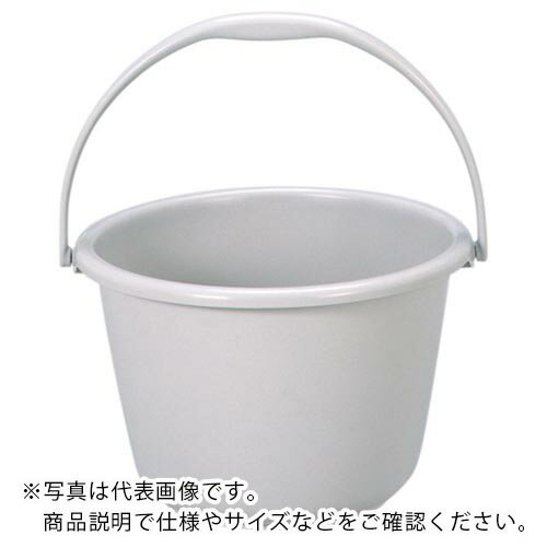 特長：広口で雑巾等が洗いやすく、吊り手は握りやすいパイプ状で凹凸がないので汚れにくい形状です。用途：水の運搬、貯水仕様：容量(L)：7.5間口(mm)：310奥行(mm)：290高さ(mm)：185色：グレー食品衛生法適合（ポジティブリスト...