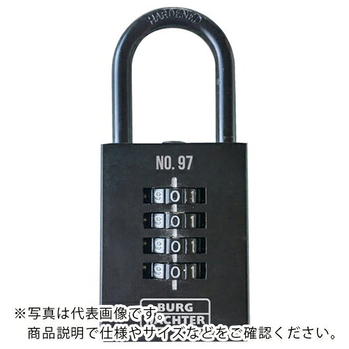 特長：高い防錆性能があります。ツルと内部パーツには焼入れ処理が施され屈強です。引き抜きによる破壊行為に対して強い耐性があります。お好みの4桁の数字からダイヤル番号を選べます。暗証番号に加えて本体の上下にあるロックピンの操作で解錠と施錠が可能...