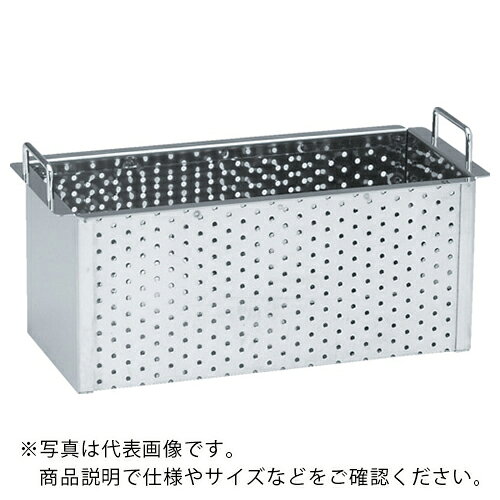 特長：USシリーズの洗浄機に使用可能な洗浄用バスケットです。パンチング加工されたステンレス板カゴです。用途：洗浄カゴでは落下してしまう細かい洗浄物用。超音波洗浄用に専用設計された洗浄バスケット。仕様：槽内寸法(mm)幅：440槽内寸法(mm...