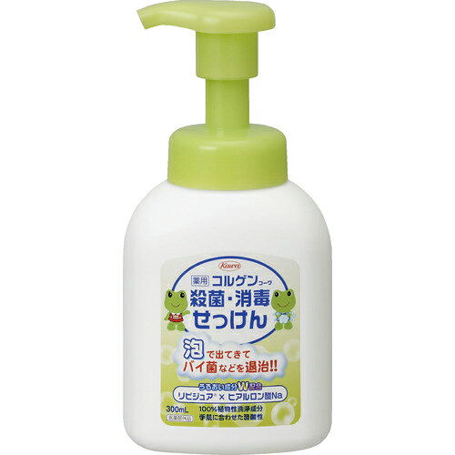 特長：殺菌・消毒と肌への優しさを両立した手洗い石けんです。100%植物性洗浄成分で、手肌に合わせた弱酸性です。用途：皮膚の清浄、殺菌、消毒に。仕様：容量(ml)：300タイプ：本体ポンプ容器材質／仕上：主成分：イソプロピルメチルフェノール　...