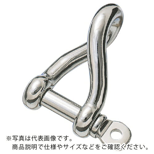 特長：90度ひねっているので角度を変えることができます。用途：チェーン・ワイヤ・ロープ等の連結金具として、また端末の金具のジョイントに。仕様：使用荷重(kN)：0.88ねじ径：M-5D(mm)：5L(mm)：23.5B(mm)：10d(mm...
