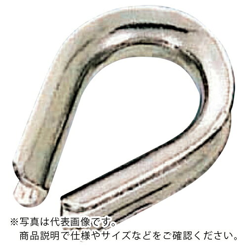 特長：ワイヤロープの先端をアイ加工して使用する場合、ワイヤーの摩耗を防ぎます。用途：ワイヤーコースとして。仕様：適用ロープ径(mm)：5A(mm)：5.5D(mm)：11L(mm)：17B(mm)：7材質／仕上：ステンレス(SUS04)　●...