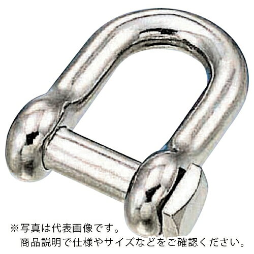 特長：ピン頭を四角形にすることで、通常のシャックルピンよりロープなどが絡みにくいです。用途：チェーン・ワイヤ・ロープ等の連結金具として、また端末の金具のジョイントに。仕様：使用荷重(kN)：4.12ねじ径：W-1/2D(mm)：12L(mm...