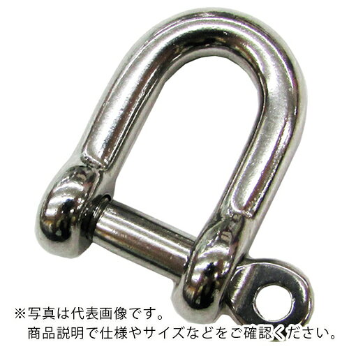 特長：ねじ込みタイプのスタンダードなシャックルです。用途：チェーン・ワイヤ・ロープ等の連結金具として、また端末の金具のジョイントに。仕様：使用荷重(kN)：0.88ねじ径：M-5L(mm)：20B(mm)：10d(mm)：10D1(mm):...