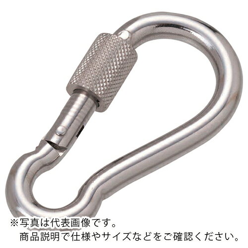 特長：環付きは不用意にフックが開くことがなく、より安心です。用途：チェーン・ワイヤ・ロープ等の連結金具として、また端末の金具のジョイントに。仕様：使用荷重(kN)：0.98D(mm)：6L(mm)：61S(mm)：6.5W(mm)：31.5...