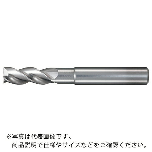 特長：アルミの高速加工に最適な不等リード3枚刃エンドミルです。用途：アルミ、アルミ合金用。仕様：刃径(mm)：10刃長(mm)：22全長(mm)：80シャンク径(mm)：10首下長(mm)：38刃径公差：h10ネック径(mm)：9.5コーナ...