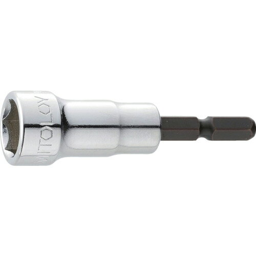 特長：ショートタイプです。（全長65mm）応力分散形状により、耐久性(寿命)アップしています。衝撃破断に強い六角形状ソケットです。各種充電式インパクトドライバー全機種に対応します。用途：作業におけるボルト・ナットの締めゆるめ用です。仕様：軸...