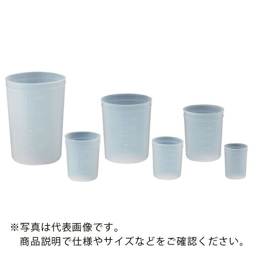 特長：注ぐ時、口元が作りやすくなっています。ポリプロピレン(PP)より柔らかく作業がしやすいカップです。用途：計量、調合に適しています。仕様：容量(ml)：1000目盛間隔(ml)：100上径×下径×高さ(mm)：122×103.5×145...