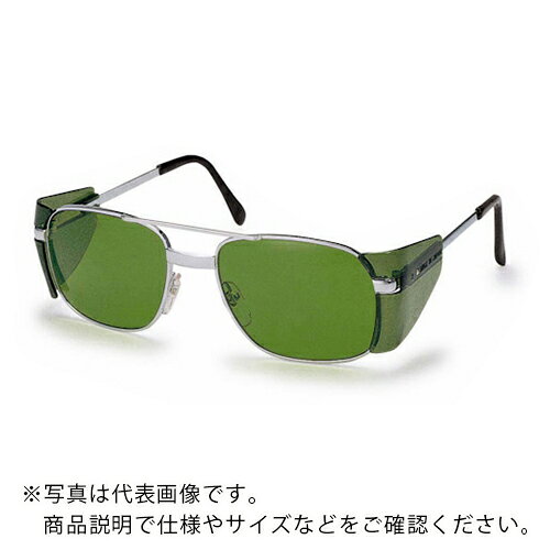 特長：レンズ交換が可能です。つる調整可能です。耳のかけ具合に合わせて手で曲げて調整可能です。用途：ガス溶接作業に。仕様：レンズ色：グリーン遮光度：3遮光度(#)：3JIS T 8141規格品他に遮光度1.4・2・3・4・5があります。材質／...