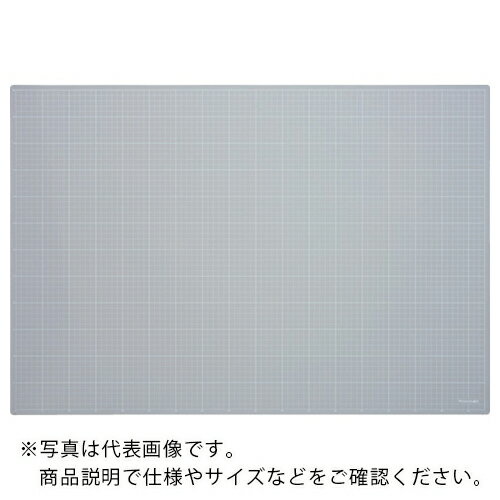 特長：軟質+硬質+軟質の三層構造で両面使用可能なカッターマットです。1cm単位のグリッド印刷付です。片面（黒）は世界地図を模したドット入、片面（グレー）は落ち着きのあるライトグレーで、目にやさしいホワイト印刷です。用途：大型クラフト・工作で...