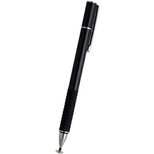 特長：これ1本で2通りの書きごごちです。導電繊維タイプとクリアな丸型ヘッドを選べる静電式タッチペンです。仕様：長さ(mm)：140幅(mm)：9色：ブラック対応機種：iPhone、iPad、スマートフォン、タブレット各種対応タッチパネル方式...