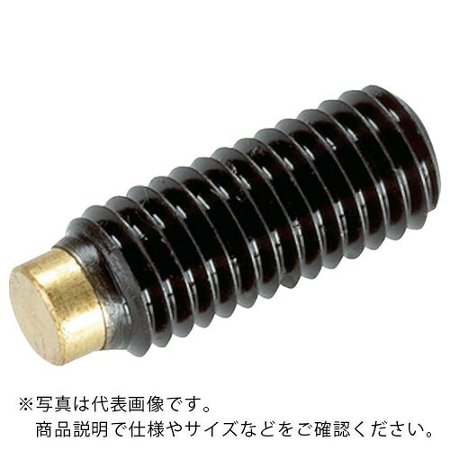 特長：黄銅ピン付プレッシャー・スクリューです。用途：スピンドルや、軸、表面処理済みの部品などを傷つけずに押さえたり、締め付けるために。仕様：全長(mm)：6.5ねじ寸法：M4ピン径(mm)：2.5長さl2(mm)：1.2耐熱温度(℃)：〜2...