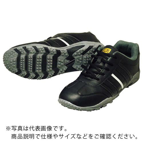 特長：ヒモの定番ジョギングシューズです。アッパーは合皮タイプです。用途：一般作業、軽作業、農作業に。仕様：寸法(cm)：25.0足幅サイズ：3E色：ブラック×ブラック材質／仕上：アッパー:合成皮革　ソール:合成底　●代表画像について 商品に...
