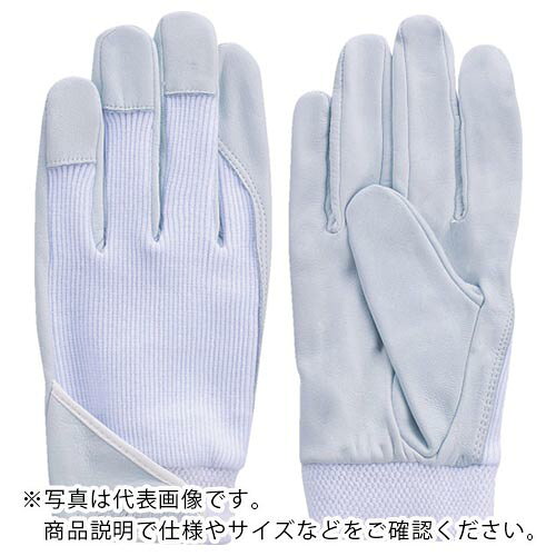 特長：通気性のよい綿使用（甲部）のマジック式です。丈夫でしなやか、手によく馴染みます。甲メリ部分は、ホワイトとブルーの2種類あります。用途：電気配線、組立作業に。仕様：色：ホワイトサイズ：L全長(cm)：22.0手のひら周り(cm)：22....