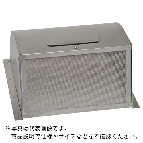 特長：接合部分にはハゼ加工、側面にはリブ加工が施してあり、風鳴りが少ないです。用途：換気扇の木枠に取付、低層階（3階まで）用。仕様：色：ステンレス縦(mm)：250高さ(mm)：175横(mm)：29020cmの換気扇に対応害虫侵入防止網付...