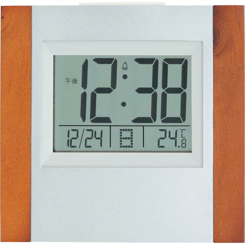 特長：コンパクトで大画面な電波時計です仕様：色：シルバー幅(mm)：114奥行(mm)：37高さ(mm)：110電源：単4×2個電池寿命：約1年電波・日付・アラーム・スヌーズ・温度　●代表画像について 商品によっては、代表画像を使用している...
