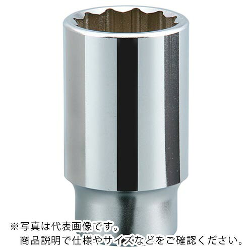 特長：ボルト・ナットに差し込みやすい12角タイプです。用途：汎用工具に。仕様：差込角(mm)：19.0対辺寸法(mm)：29全長(mm)：90対辺形状：12角口径部形状：十二角材質／仕上：特殊工具鋼　●代表画像について 商品によっては、代表...