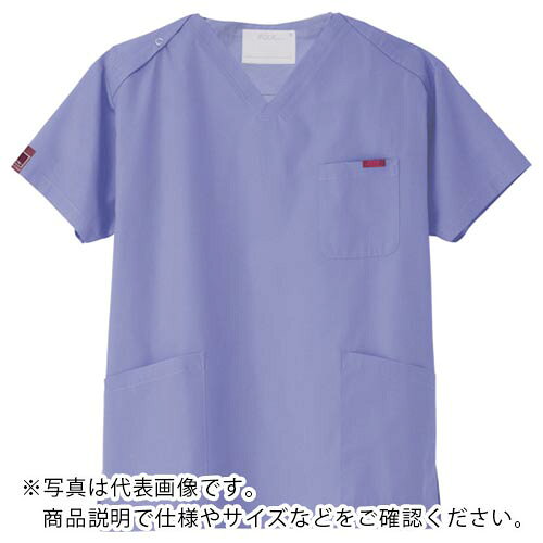 特長：ポリエステル65%、綿35%のダンガリーシャツのような肌触りと、使い込むほど風合いの出る素材感で人気です。カラー数NO1。自分に合ったカラーが見つかる商品です。用途：美容・医療従事者用に。仕様：色：サックスサイズ：L着丈(cm)：70...