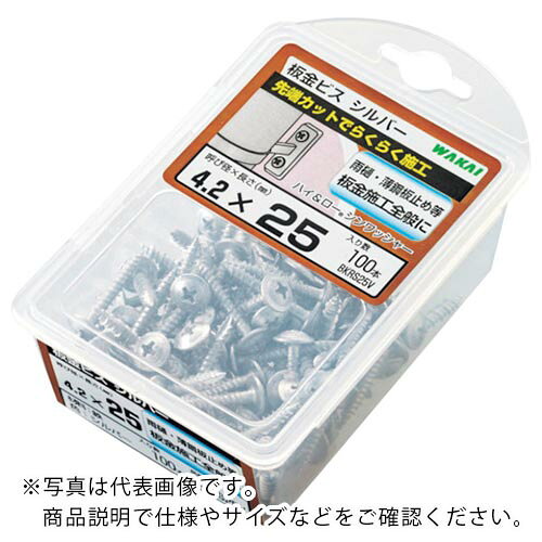 用途：板金役物・樋受け金具、木材仕様：寸法(mm)d：4.2よび径（mm）：4.2全長（mm）：42ネジ部（mm）：37頭径（mm）：10.0色目：シルバーパック入材質／仕上：鉄　●代表画像について 商品によっては、代表画像を使用している場...