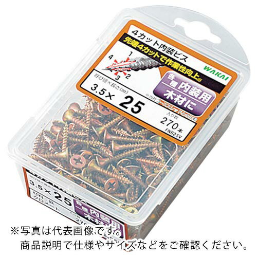 特長：4カットでねじ打ちが楽、木割れ防止機能アップします。電動工具のバッテリー長持ちさせます。仕様：全長(mm)：32全長（mm）：32ネジ部（mm）：22頭径（mm）：8.0パック入材質／仕上：鉄　●代表画像について 商品によっては、代表...
