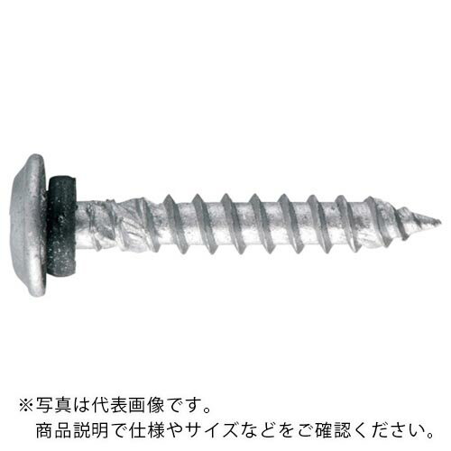 特長：高耐久のポリオレフィン系パッキンによりしっかり防水します。ねじ頭部はパッキンを包み込む特殊形状です。特殊先端形状採用により、下地材の木割れを軽減します。仕様：寸法(mm)d：4.3よび径（mm）：4.3全長（mm）：27ネジ部（mm）...