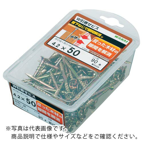 特長：反った木材のねじ留めに効果を発揮します。仕様：寸法(mm)d：4.5よび径（mm）：4.5全長（mm）：75ネジ部（mm）：25頭径（mm）：8.4適応板厚（mm）：35パック入材質／仕上：鉄　●代表画像について 商品によっては、代表...