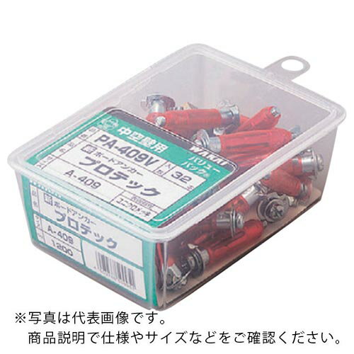 特長：機能ラバーがボードの裏面の破壊を減少します。施工後も振動を吸収します。広い面積で強度もアップします。施工時の締結感も得やすいです。仕様：下穴径(mm)：8.5適応板厚（mm）：17〜23パック入材質／仕上：鉄　●代表画像について 商品...