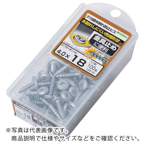 特長：先端特殊形状・頭部特殊フレキ形状で、格段に木割れしにくいです。仕様：寸法(mm)d：4よび径（mm）：4.0全長（mm）：40頭径（mm）：9.8色目：シルバーパック入材質／仕上：鉄　●代表画像について 商品によっては、代表画像を使用...