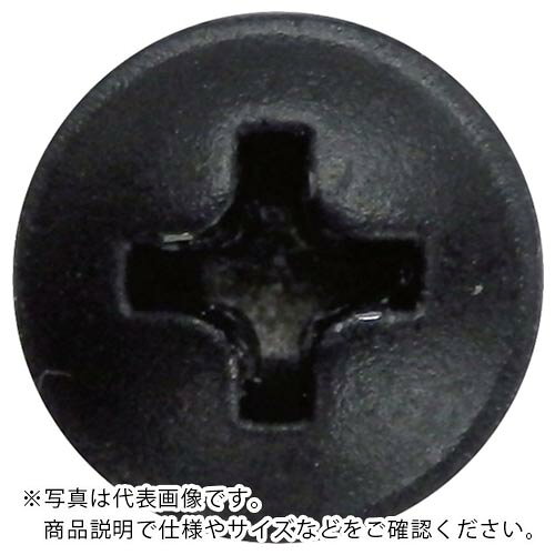 用途：薄鋼板、薄鋼板仕様：呼び寸法(mm)d：4よび径（mm）：4全長（mm）：14ネジ部（mm）：14頭径（mm）：8.0適応板厚（mm）：0.5mmまでの2枚重ね計1.0mm以内色目：黒箱入材質／仕上：鉄　●代表画像について 商品によっ...