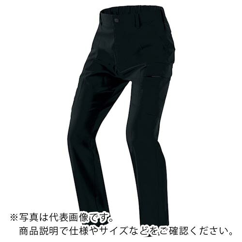 特長：軽量ストレッチ生地使用　高通気素材です。制電防止タイプです。用途：工場・倉庫・配送・ビルメンテナンス業などに。仕様：色：ブラックサイズ：3Lウエスト(cm)：92〜97股下(cm)：80JIS-T8118適合　軽量・高通気・ストレッチ...
