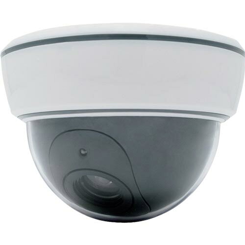 特長：電池にてLEDが点滅します。天井取付タイプです。電源ランプが点灯し実際の動作を演出します。本格的な防犯カメラ形状設計です。仕様：幅(mm)：128奥行(mm)：128高さ(mm)：90電源(V)：単3形アルカリ電池×3色：白タイプ：ダ...