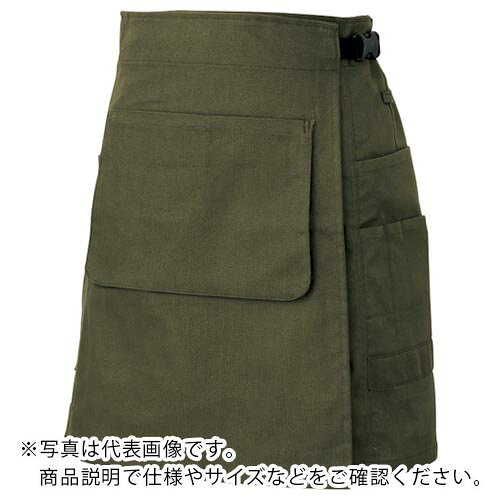特長：ウエスト調整機能付き　大容量左右対称ポケット　ウエスト簡単脱着用途：倉庫業　軽作業仕様：色：カーキ着丈(cm)：46サイズ：Mウエスト(cm)：72〜80帯電防止生地使用 ストレッチ性材質／仕上：生地：CVCロイヤルオックスストレッチ...