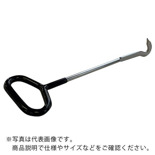 特長：マンホールや浄化槽のフタ・グレーチングを安全に持ち上げることができます。フック部は薄く仕上てあり、素手では上げにくい幅の狭いグレーチングにも対応できます。重く上げづらい浄化槽やマンホールの蓋の持ち上げに便利です。ソフトグリップ仕様で手...
